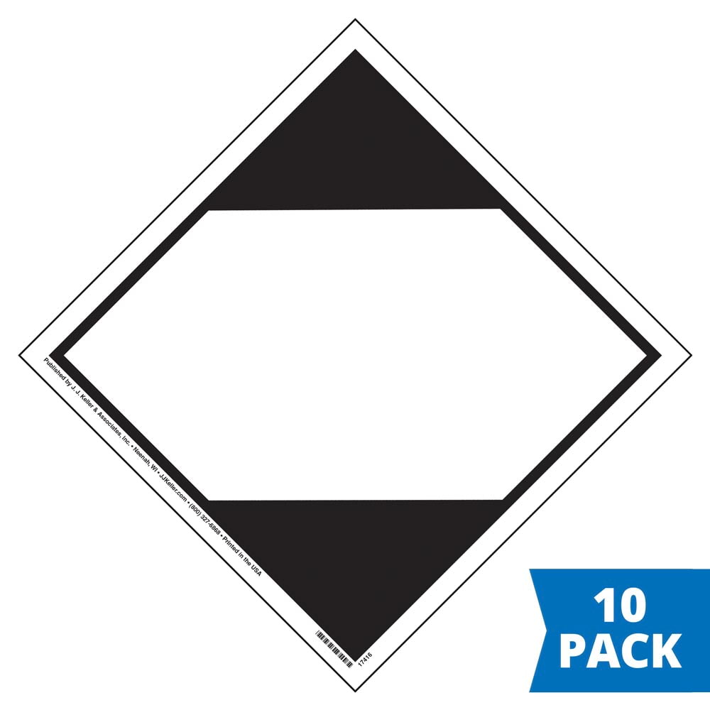 Limited Quantity Vessel Marking Placard, 10-pk, 10.75" x 10.75 ...