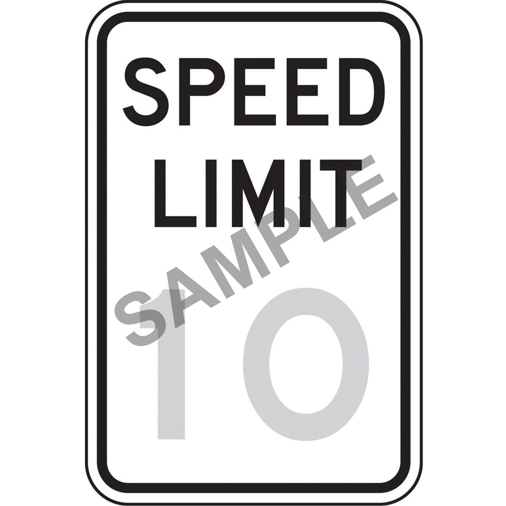 Blank Speed Limit Sign