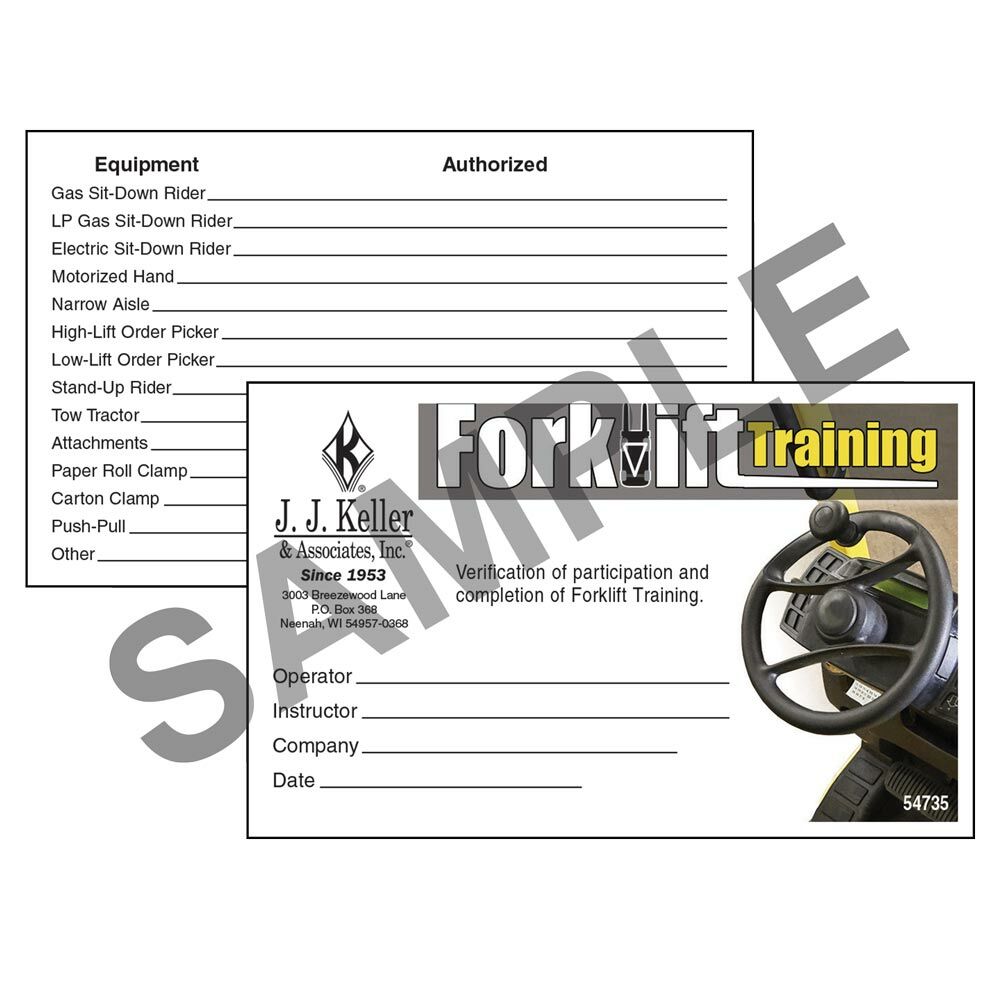 Forklift Certification Template