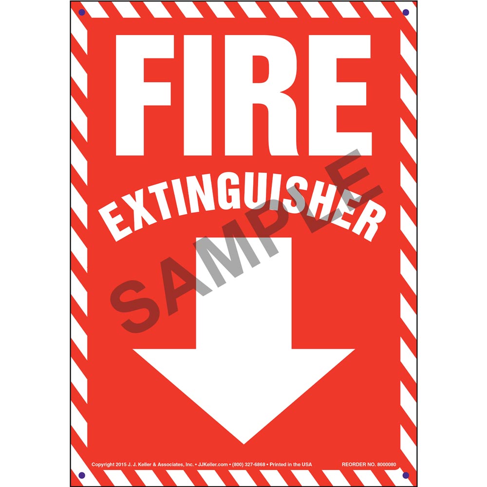 Fire Extinguisher Arrow Sign
