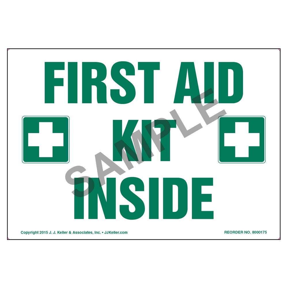First Aid Kit Inside Sign