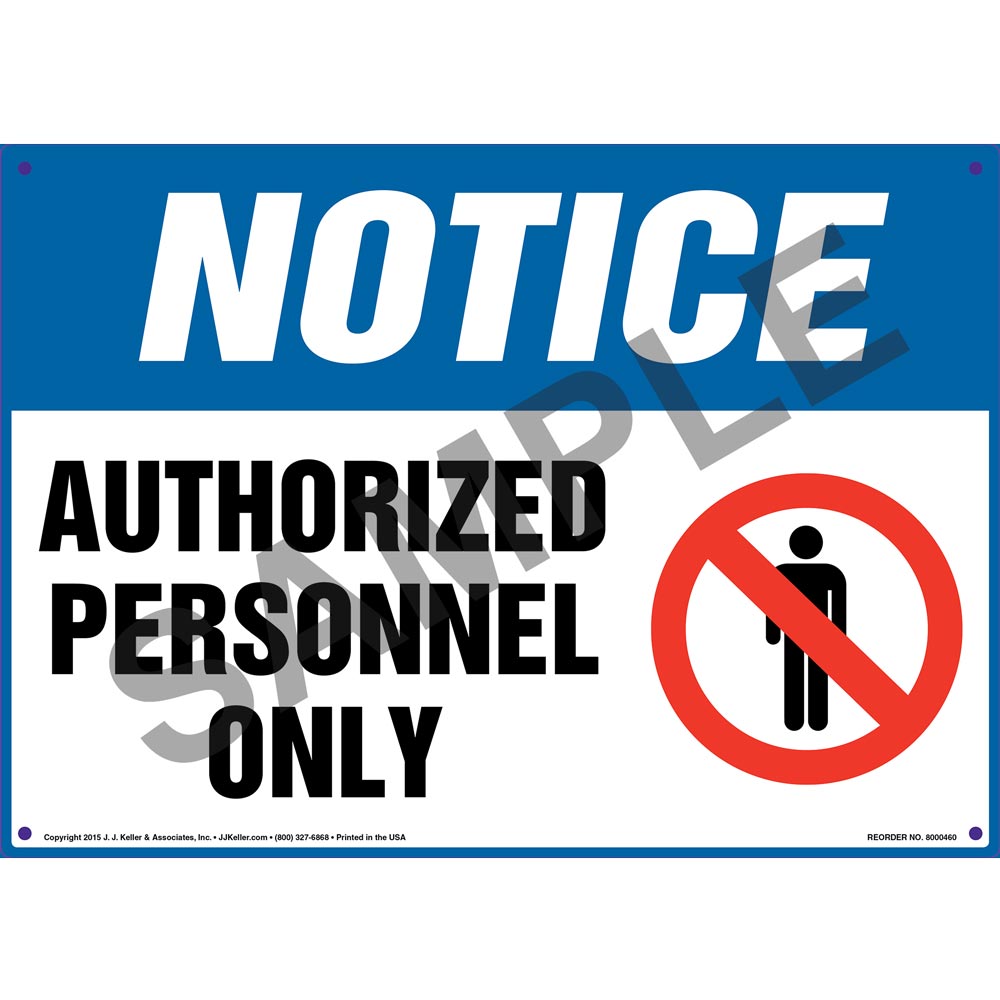 Authorized Personnel Only Sign
