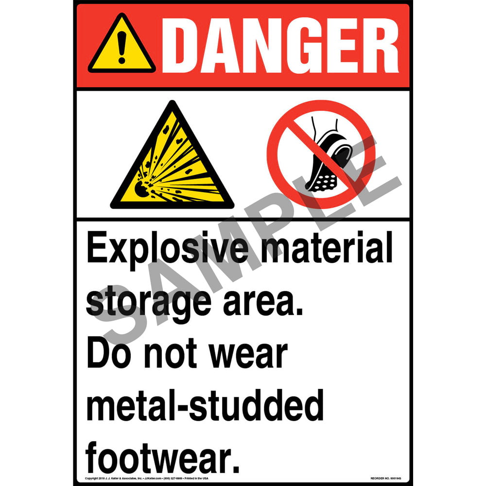 Safety Signs & Placards Safety Sign Sticker-Decal 75mm EXPLOSIVE ...