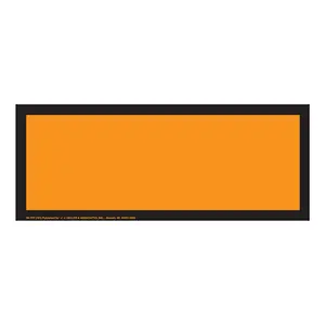 Blank Orange Panel - Blank, 4 mil Vinyl, Temporary Adhesive