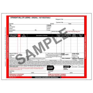 Bill of Lading Forms for Hazmat & Non-Hazardous Materials | J.J. Keller