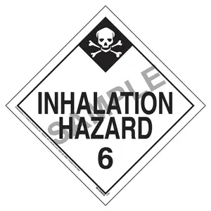 Division 6.1 Inhalation Hazard Placard - Worded - 176 lb Polycoated ...
