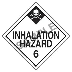 Division 6.1 Inhalation Hazard Placard - Worded - 4 mil Vinyl ...