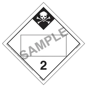Division 2.3 Inhalation Hazard Placard - Blank, 4 mil Vinyl Permanent ...