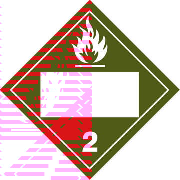 Division 2.1 Flammable Gas Placard - Blank, Polystyrene, Unlaminated