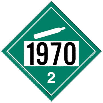 1970 Placard - Division 2.2 Non-Flammable Gas