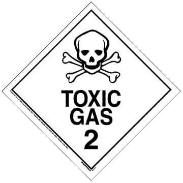 International Division 2.3 Toxic Gas Placard, Worded - 20 mil ...