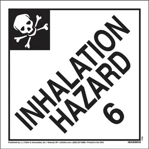 Division 6.1 Inhalation Hazard Placard - Worded - .024\" Aluminum