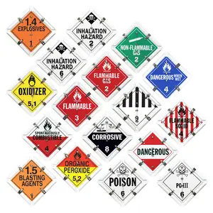 Aluminum Flip Placard - 17 Legend, Worded - Standard Panel, White Back ...