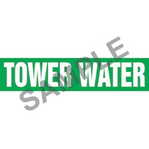Tower Water Pipe Marker - ASME/ANSI