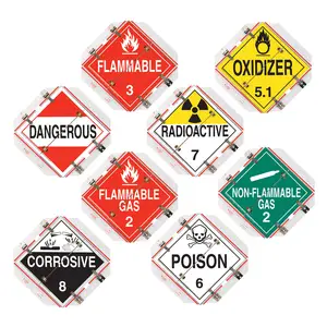 Super Flip Placard - 8 Legend, Worded, White Back Plate - Standard Panel