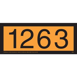 Hazmat ID Number Orange Panels