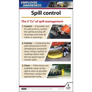 Workplace Spill Control - Employee Awareness Poster