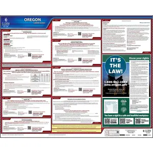 Oregon & Federal Labor Law Posters - State Only Poster, English