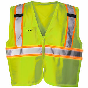 Coast Hi-Vis Rechargeable LED Safety Vest Class 2 - 4X-Large
