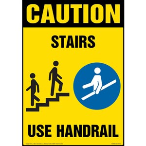 Caution: Slip Hazard Sign with Icon - OSHA