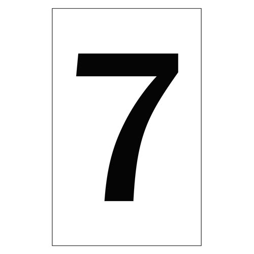 Individual 2" Vinyl Numbers - 7 (Seven)