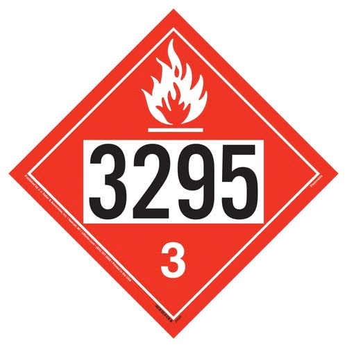 1267 3295 Placard Class 3 Flammable Liquid 1267 3295 Placard Class 3 Flammable Liquid