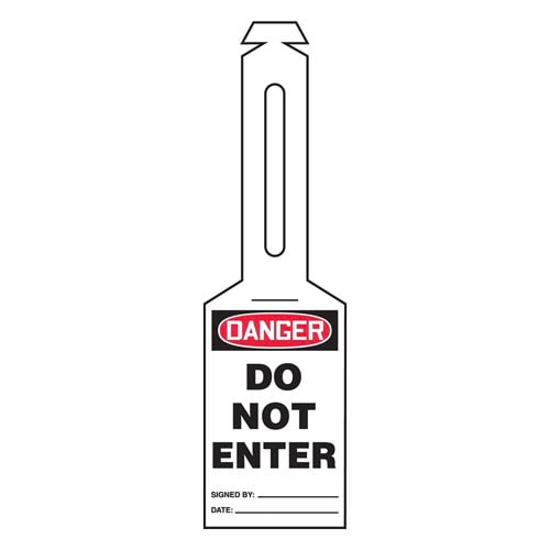 Danger: Do Not Enter - OSHA Safety Tag: Loop 'n Strap Tags