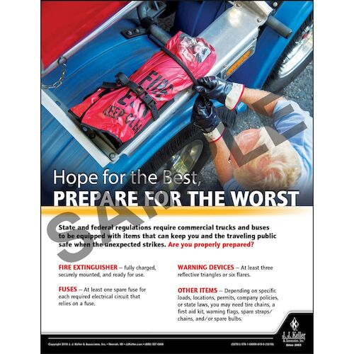 Hope For The Best, Prepare For The Worst - Motor Carrier Safety Poster
