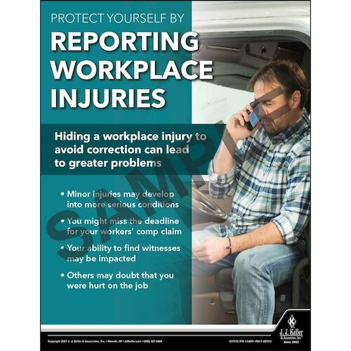 Reporting Workplace Injuries - Transport Safety Risk Poster