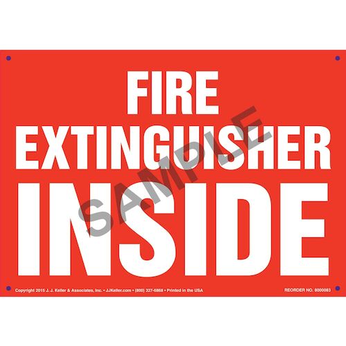 Fire Extinguisher Inside Sign