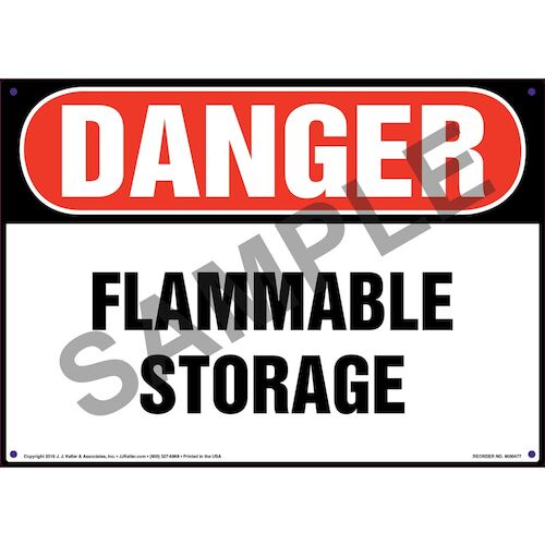 Danger: Flammable Storage Sign - OSHA