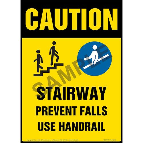 Caution Stairs Sign