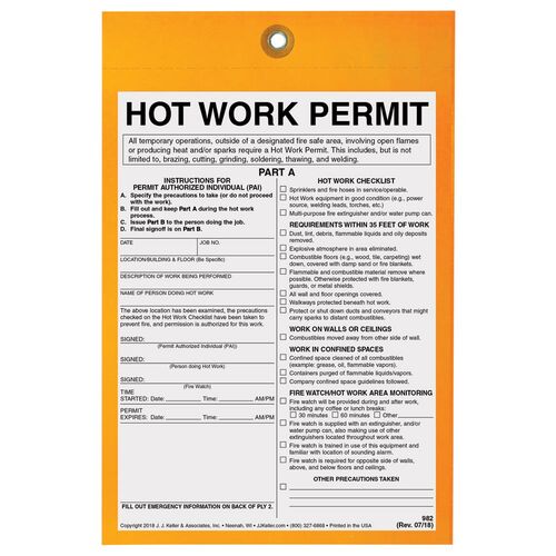 Safety Tag Tags By The Roll Hot Work Permit Ubicaciondepersonas cdmx gob mx